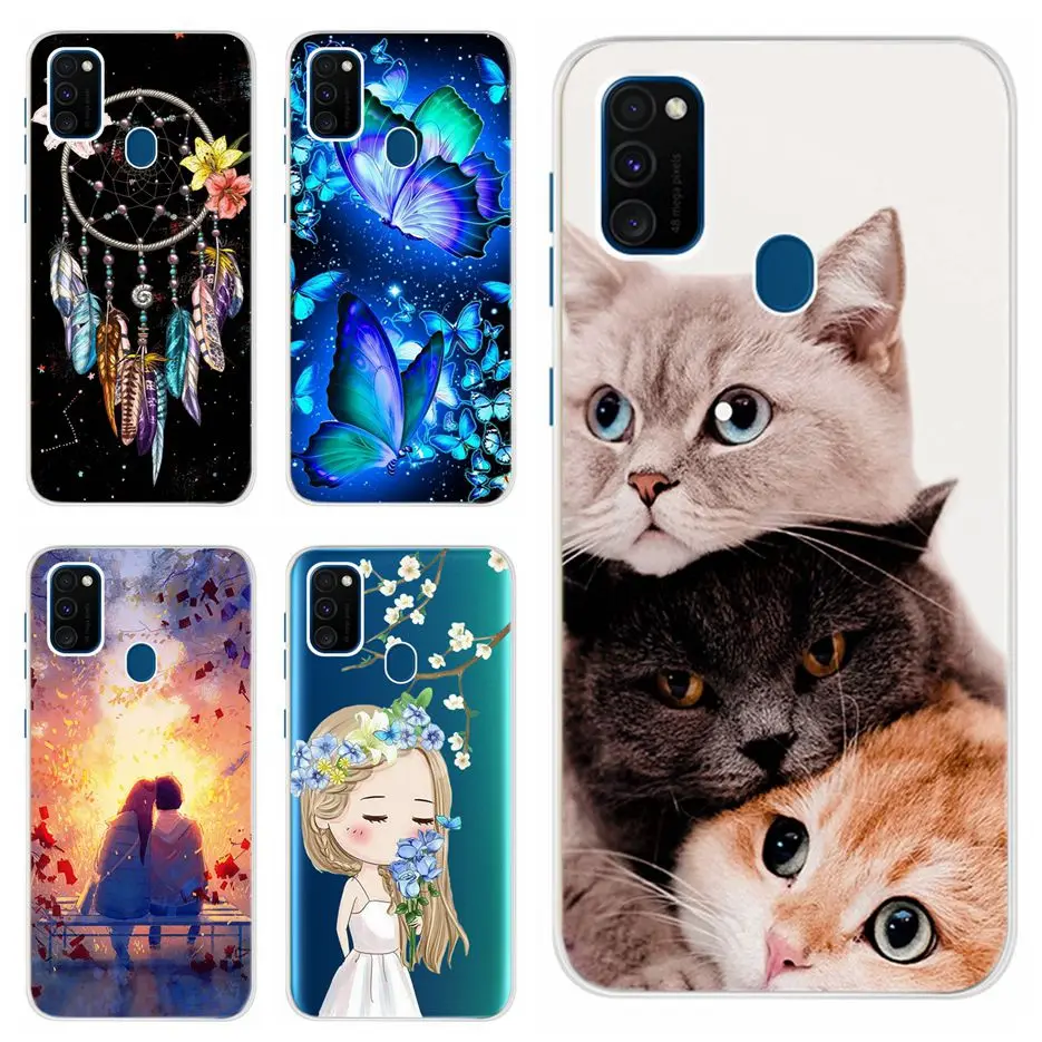 For-Samsung-Galaxy-M21-Case-Samsung-M30s-Soft-Slim-Cute-Painted-Phone ...