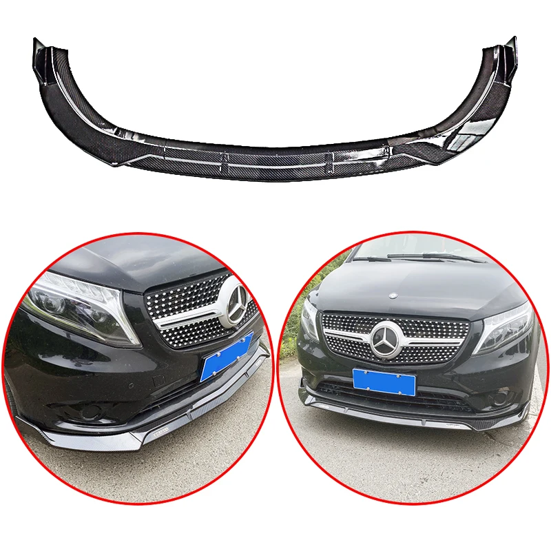 For Mercedes-Benz V Class Vito W447 2013-2020 Front Bumper Lip Glossy ...