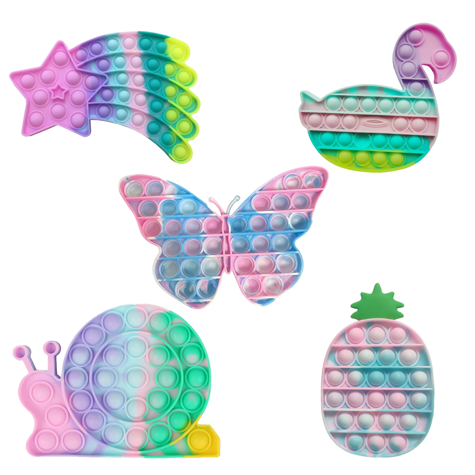 Kid Funny Anti stress Fidget Toys Push Pop Bubble Sensory Toys For ...