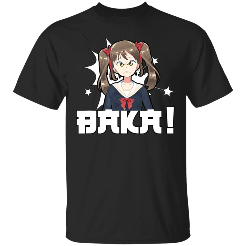Funny Baka Anime Kawaii Manga Girl Japanese Gift Black T Shirt M Xxxl ...