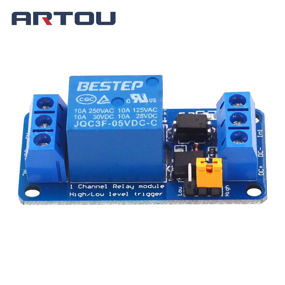 3.3V 5V 12V 24V 1 Channel Relay Module High and low Level Trigger Du