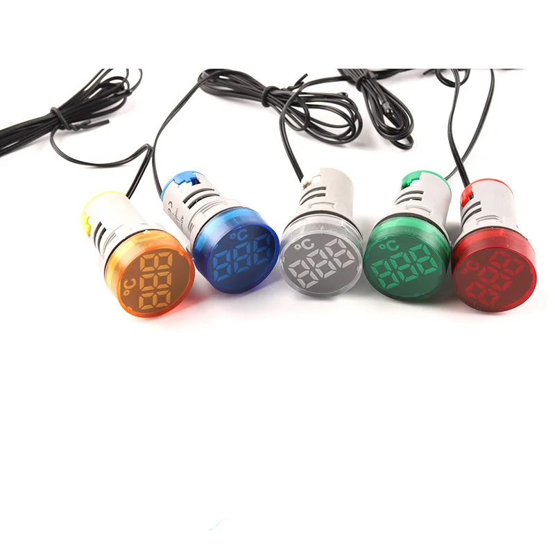 22mm Mini Frosted Surface Round LED Light Display Digital Temperature ...
