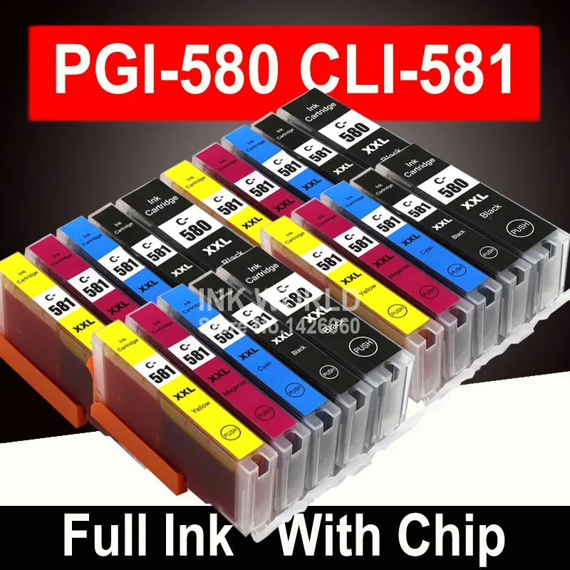 For-Canon-Pixma-TS-6350-TS-8350-TS-8251-Printer-Ink-Cartridge-PGI-580 ...