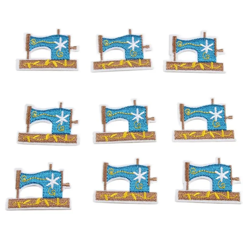 10pcs Cartoon Sewing machine Patches Iron On DIY Clothes Stickers ...