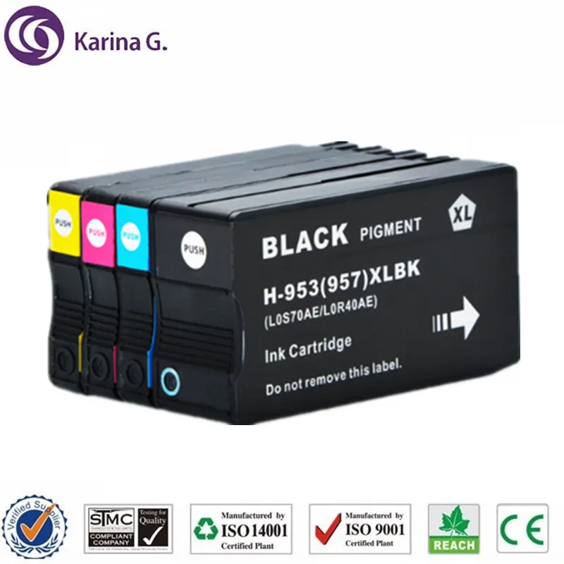 4pcs Compatible Ink Cartridge For Hp 953 Hp953 Full Ink Suit For Hp ...