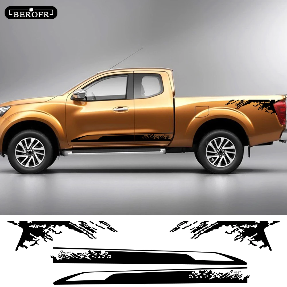 2PCS-For-Nissan-NAVARA-NP300-Stylish-Car-Side-Door-Sticker-Vinyl-Film ...