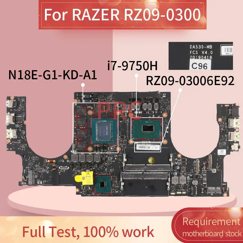 RZ09-03006E92-R3U1-For-RAZER-RZ09-0300-I7-9750H-Naptop-motherboard ...