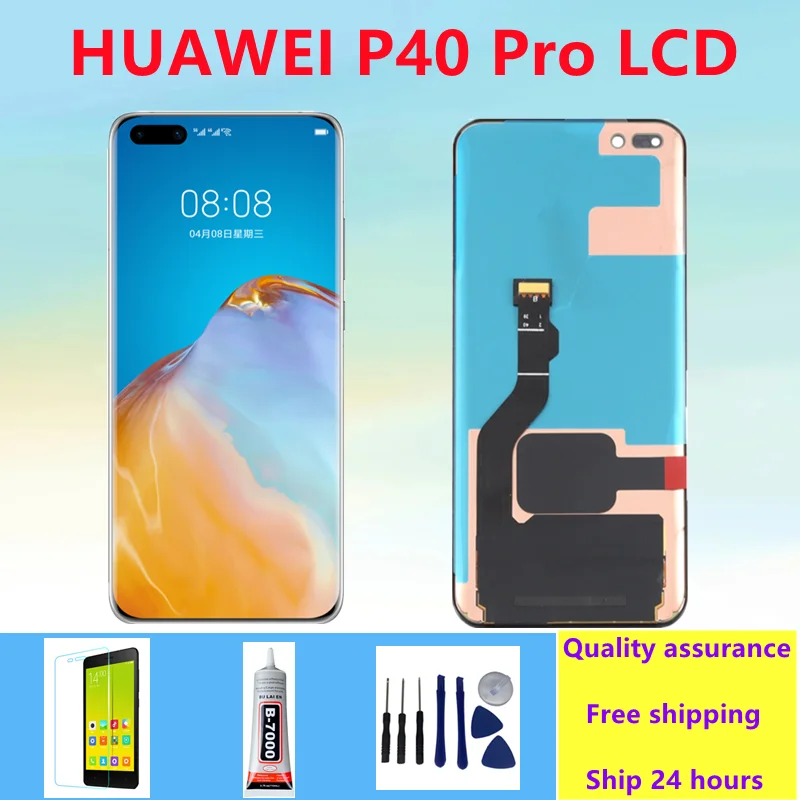 Pantalla OLED 100% Original de 6,58 pulgadas para Huawei P40 Pro, montaje de digitalizador con ...