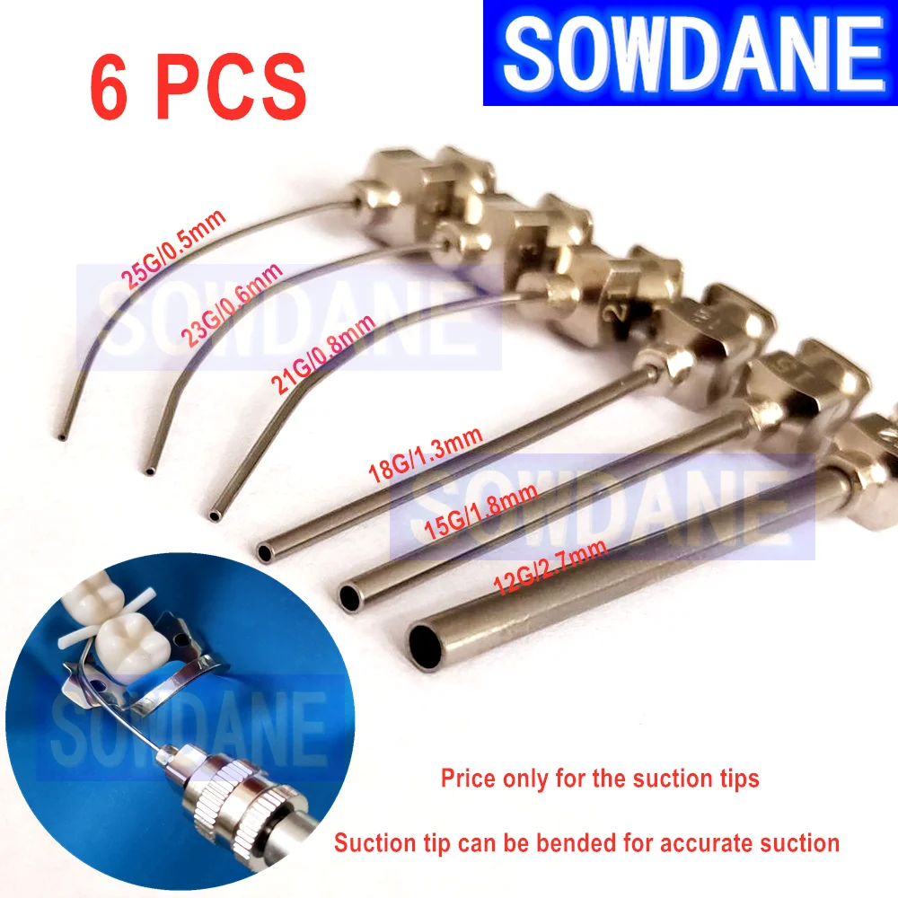 6pcs Dental Saliva Ejector Tips Suction Tip For Accurate Scution Root ...