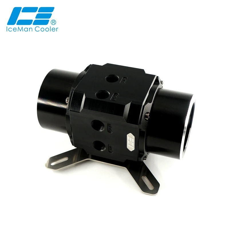 Icemancooler Dual D5 Pump Refit Kit ,double D5 Pump Modify Cover ,with 12cm Fan Mount Hole ,evo ...