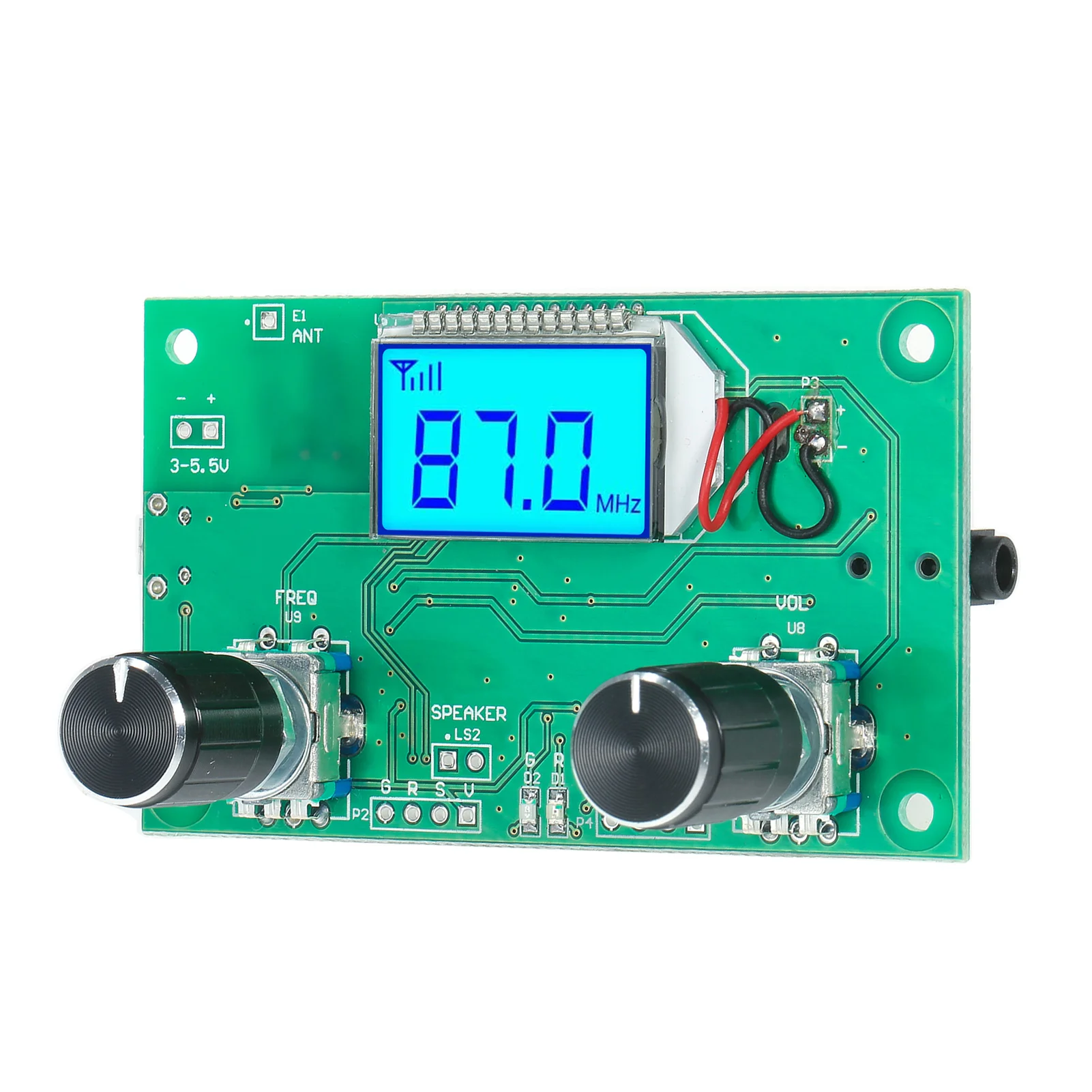Digital FM Radio Wireless Receiver Module LCD Display with Backlight ...