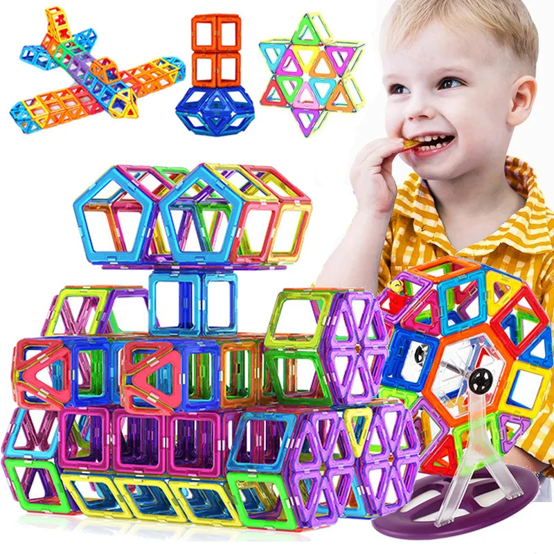 20-184pcs Mini & Big Size Magnetic Designer Magnet Building Blocks ...