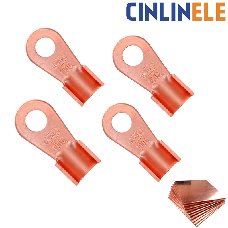 10/30/500 Pieces Copper Wire Terminals 5a-150a Industrial Electricity ...