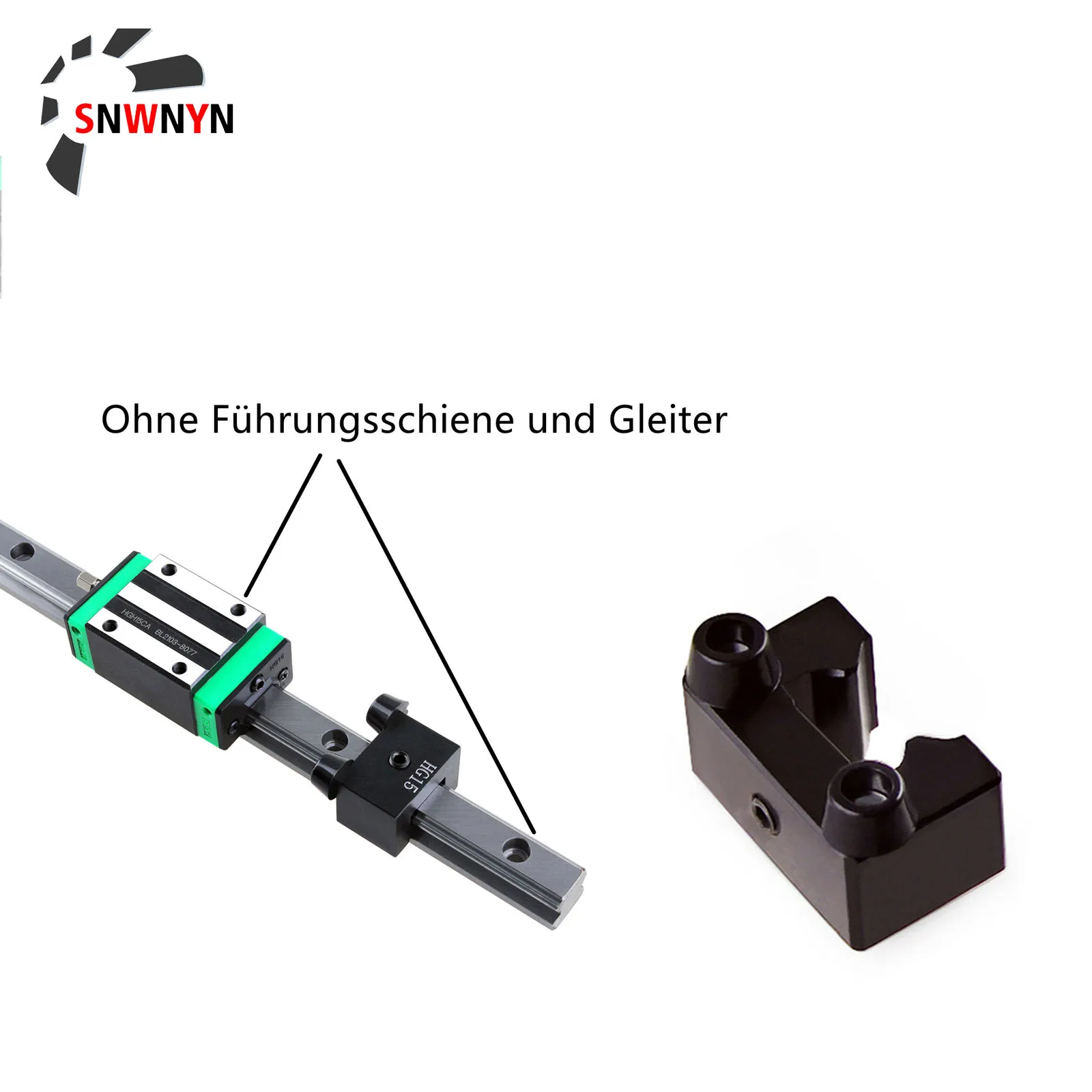 1/4PCS HG15 HG20 Limit Block Fixed Block Fixing Ring Rail With Anti-Trip Anti-Collision Block ...