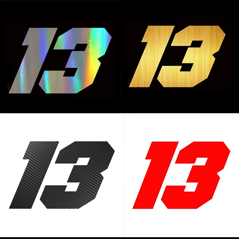 Car-Sticker-Number-13-Decoration-Car-Carbon-Fiber-Vinyl-Stickers-and ...