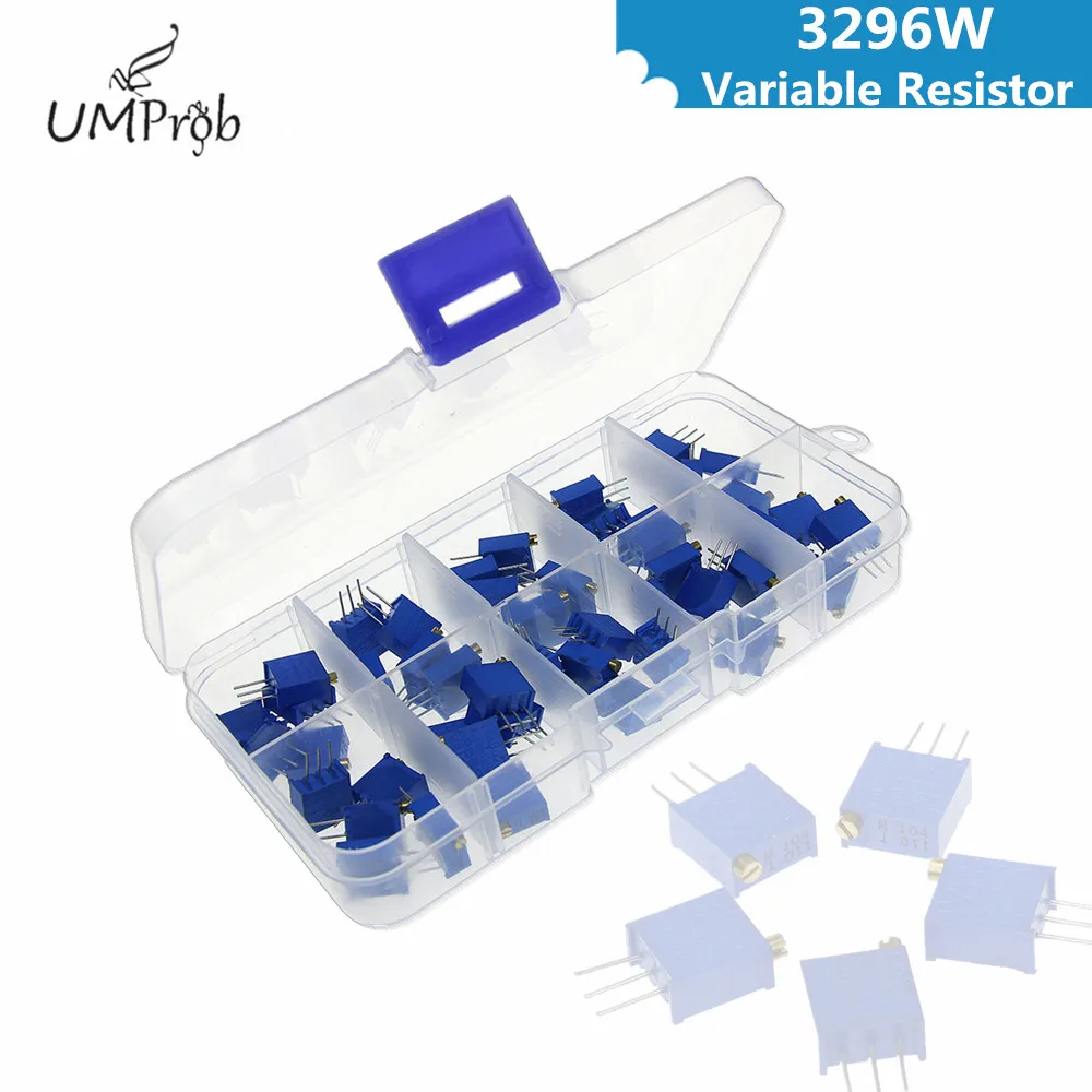 50Pcs-Lot-3296W-Multiturn-Trimmer-Potentiometer-Kit-3296-Variable ...