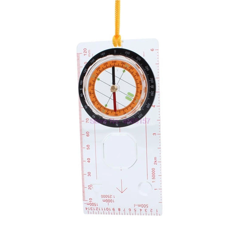 by-dhl-100pcs-Pointer-Compasses-Hiking-Protractor-Camping-Compass-with ...