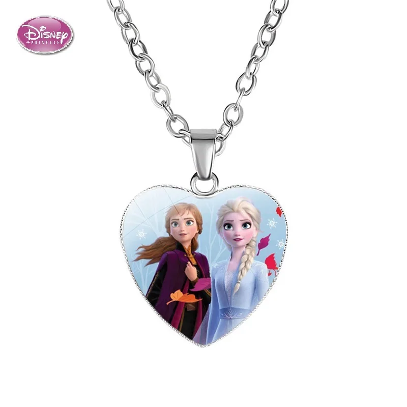 Disney Frozen 2 Love Necklace Children's Cartoon Elsa Princess Anna ...