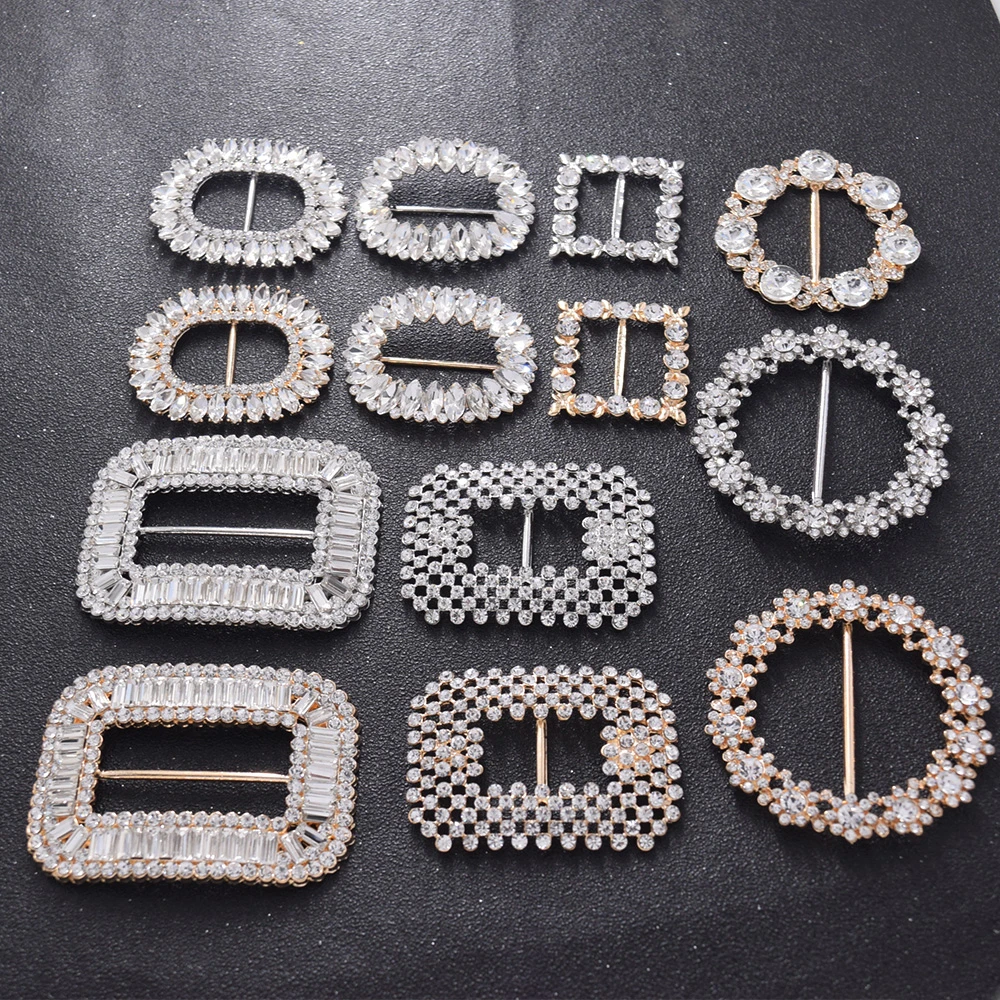 2pcs/lot Alloy Shoes Buckles Women Dress Ribbon Knot Belt Buckles With ...
