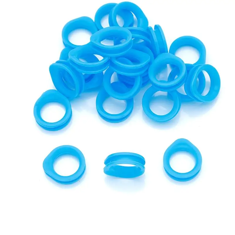 Silicone Finger Ring For Hairdressing Scissors Elasticity 10/50pcs ...
