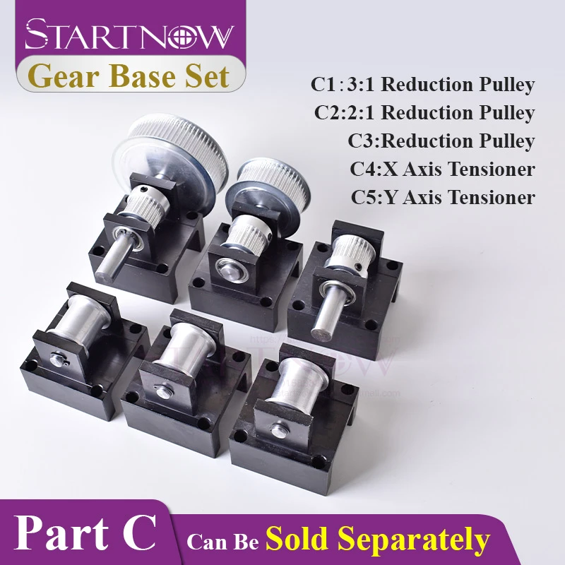 Startnow Gear Base Set: 3M Reduction Box Idler Pulley Tensioner Timing ...