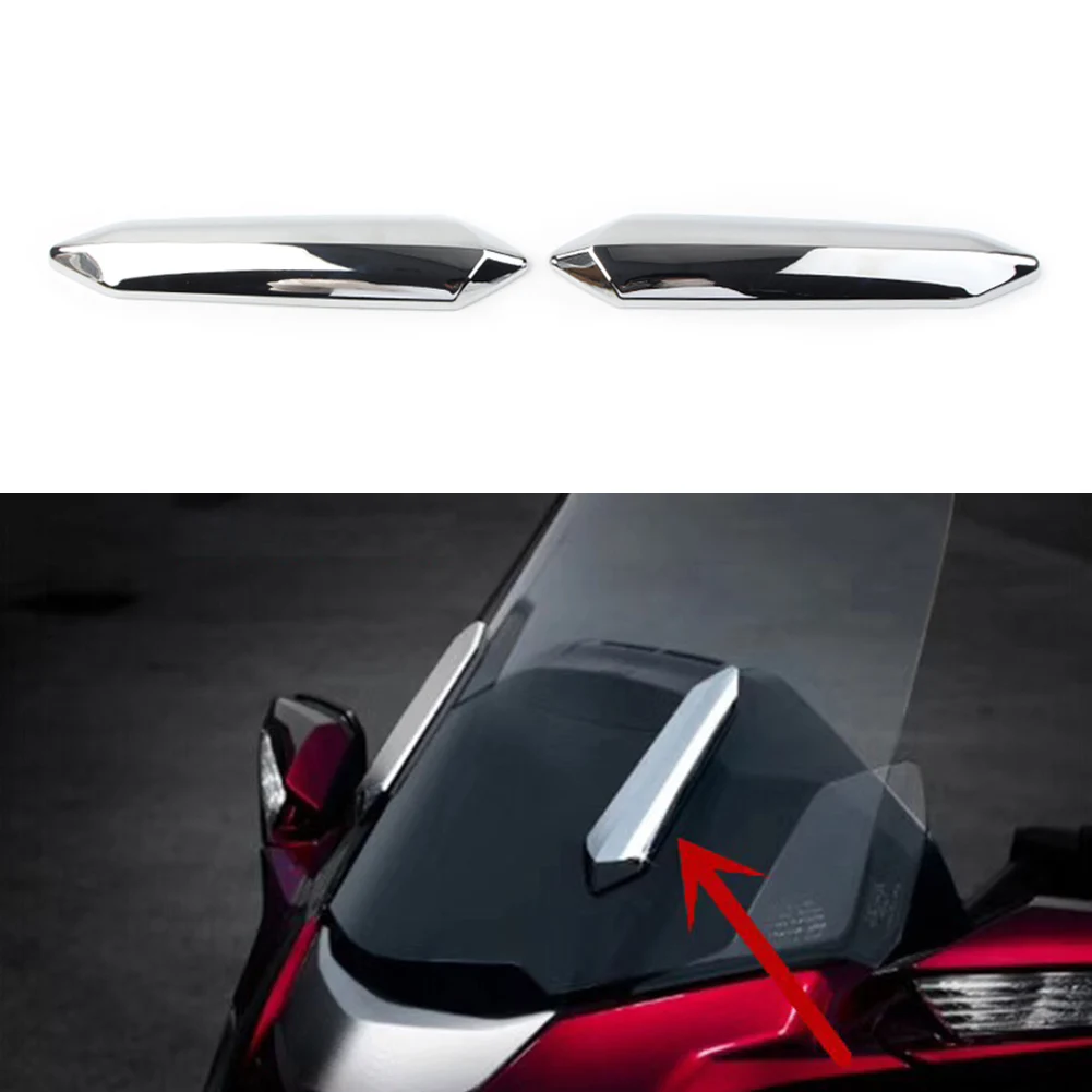 Motorcycle-Windshield-Windscreen-Strut-Covers-Chrome-ABS-Decoration ...