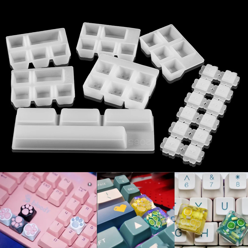 1Pcs Gaming Mechanical Keyboard Key Cap Silicone Molds Crystal Epoxy ...