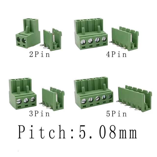 5Pair 15EDG Pitch KF2EDG PCB Screw Terminal Block Connector, 60% OFF