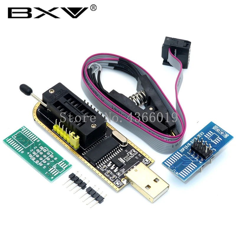 Módulo programador USB EEPROM Flash BIOS CH341A CH341 24 25 Series + Clip de prueba SOIC8 SOP8 ...