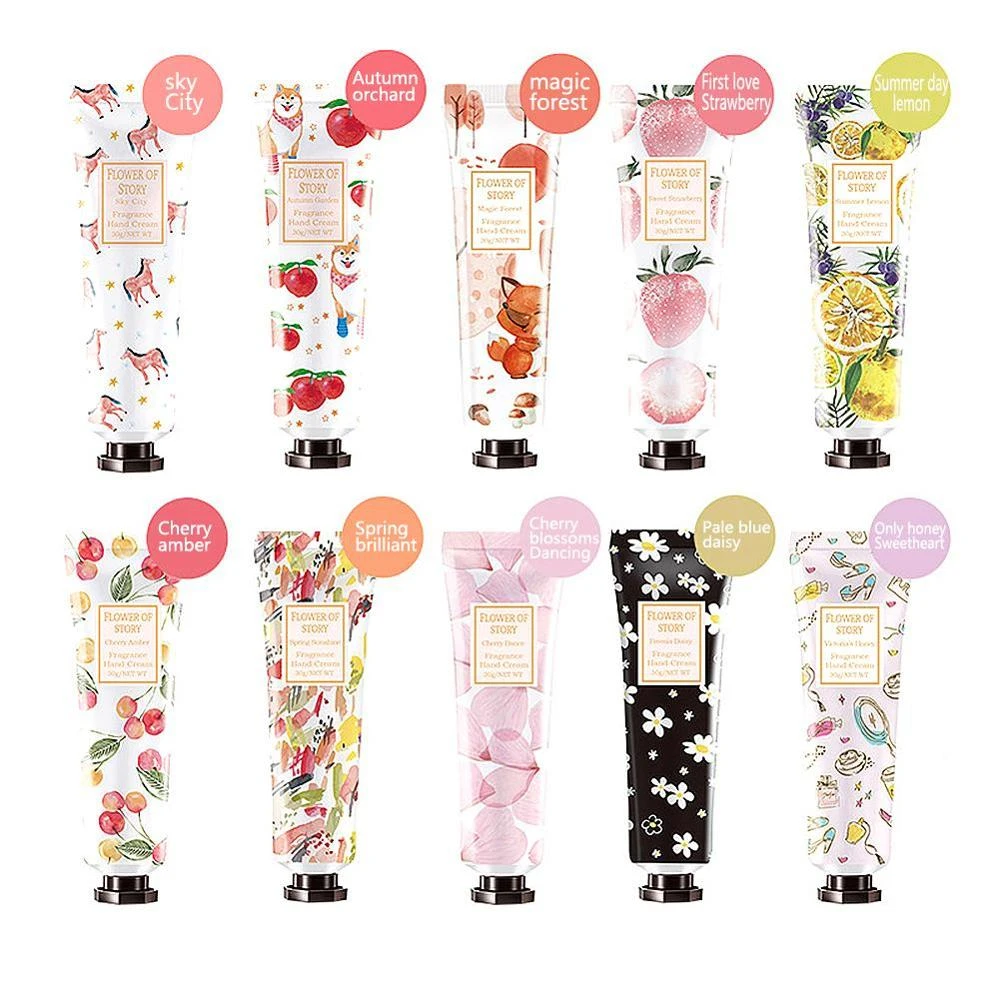 10pcs 10flavors 300ml Winter Hand Cream Fruit Flower Flavors Nourish ...