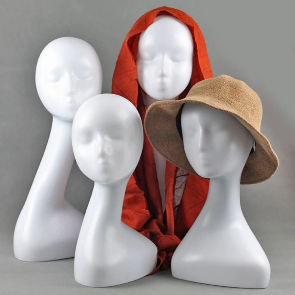Female Manikin Head Models Mannequin Head Scarf Jewelry Glass Display ...