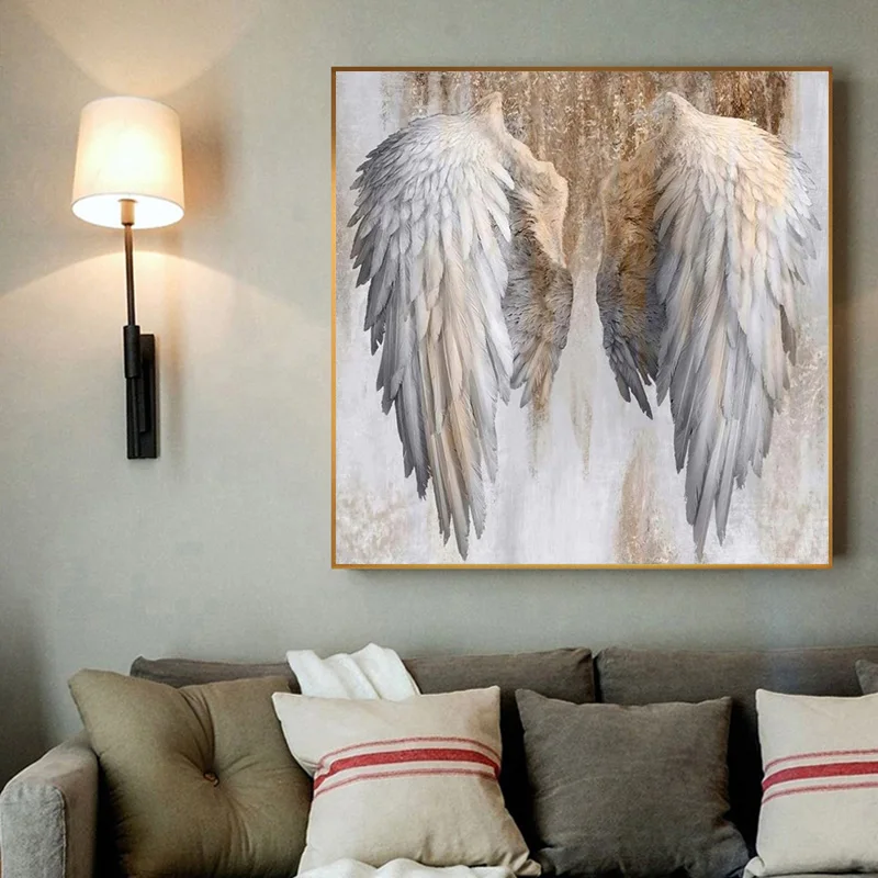 Acrylic Painting Art & Collectibles White Wing Painting Original Art ...
