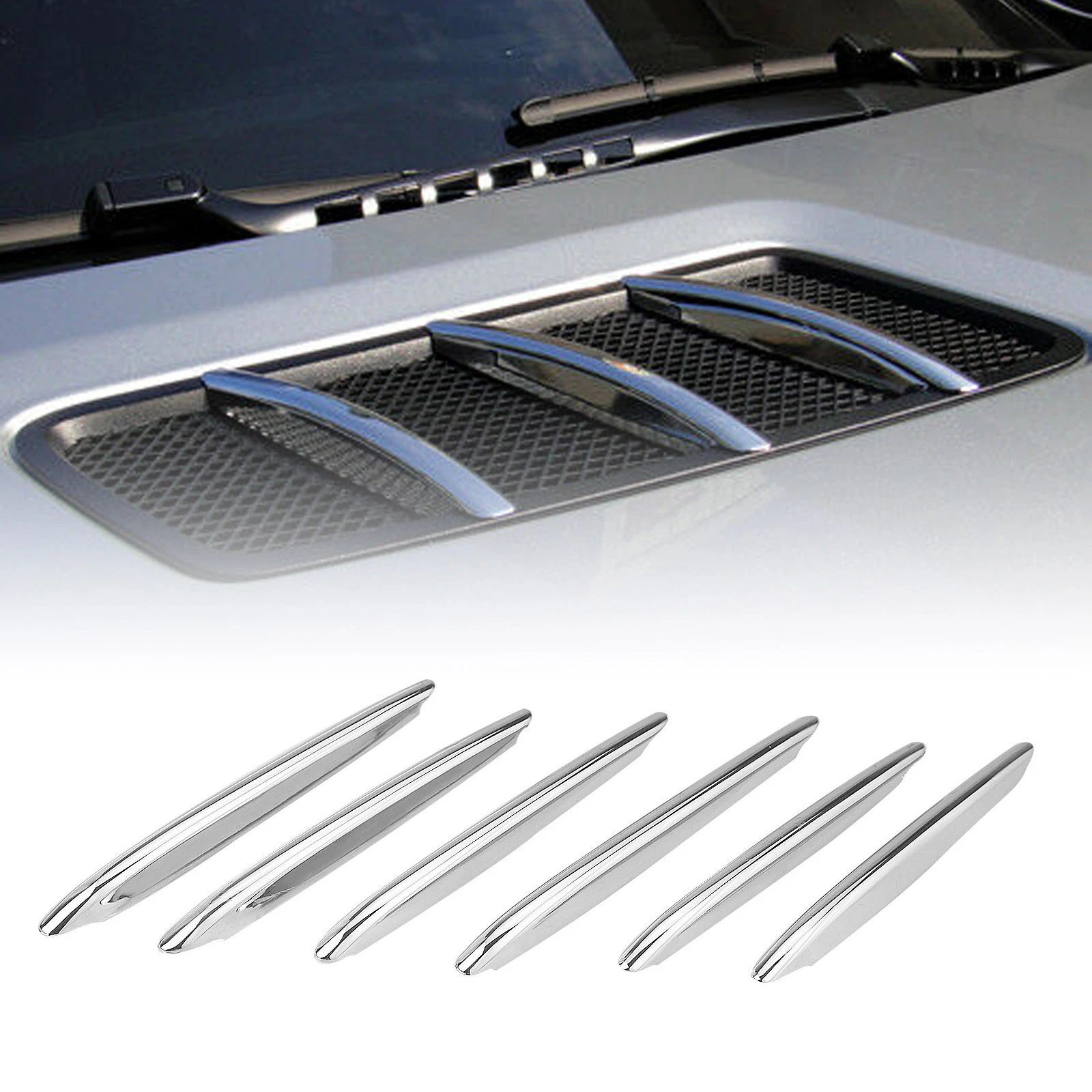 Front Engine Hood Air Vent Trim Grill Fin For Mercedes Benz Amg R172 ...