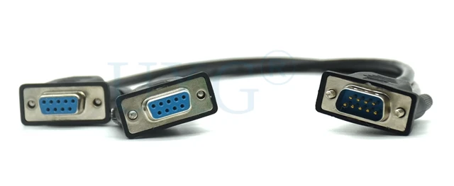 DB9 9Pin 1 To2 Rs232 Serial Cable Splitter Directly Connected COM 2 In ...