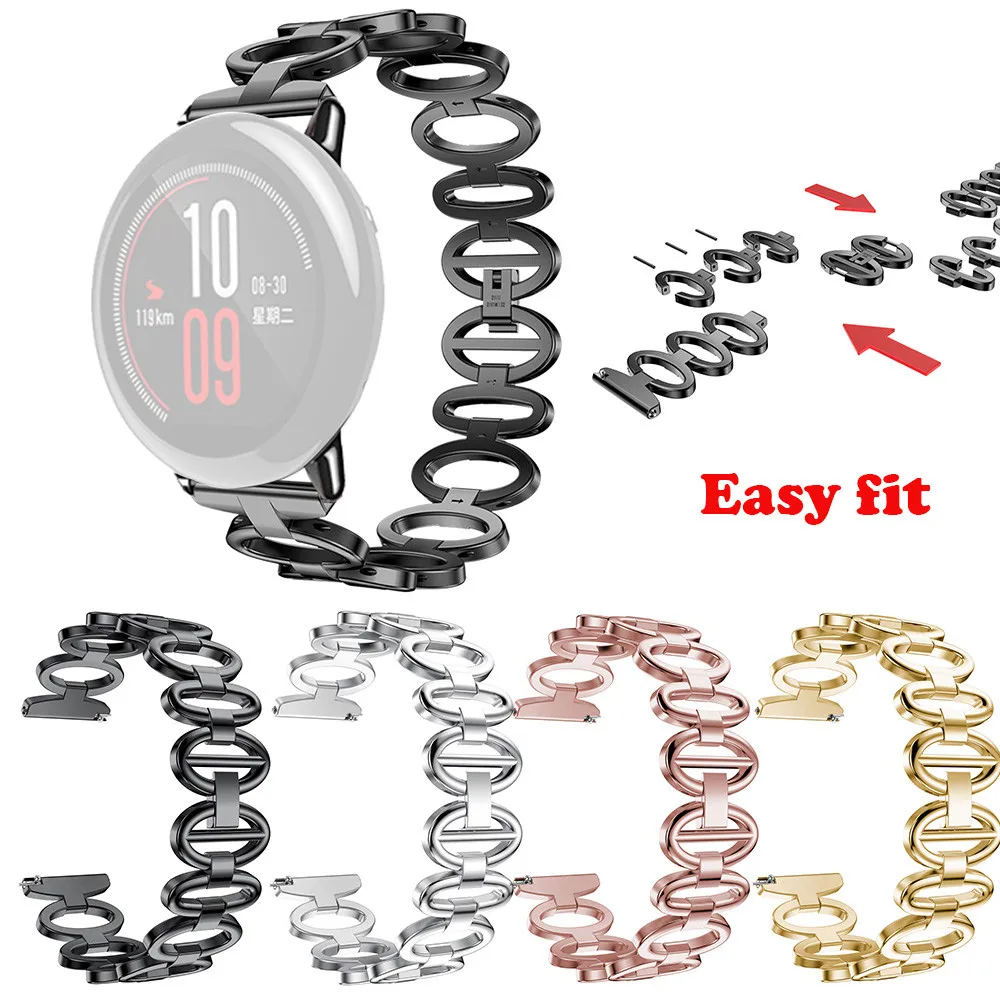 OTOKY Stainless Steel Chain Style Bracelet Smart Watch Band Strap For ...