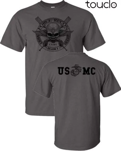 Summer T Shirt Cotton T Shirts Man Clothing Marine Corps Force Recon ...