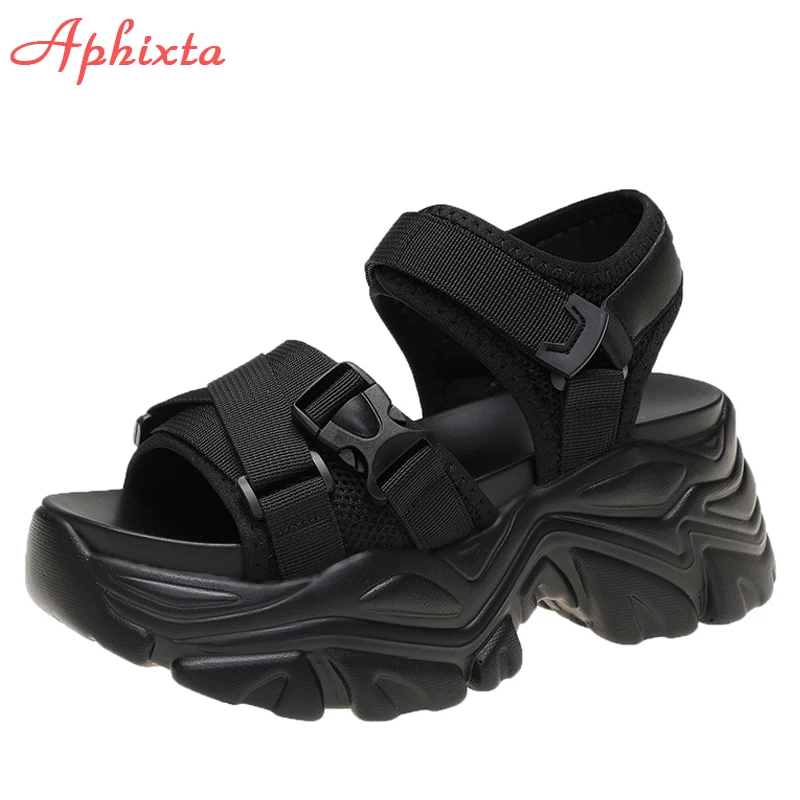 Aphixta-New-Buckle-Height-Increaming-Canvas-Platfom-Sandals-Women-3-15 ...