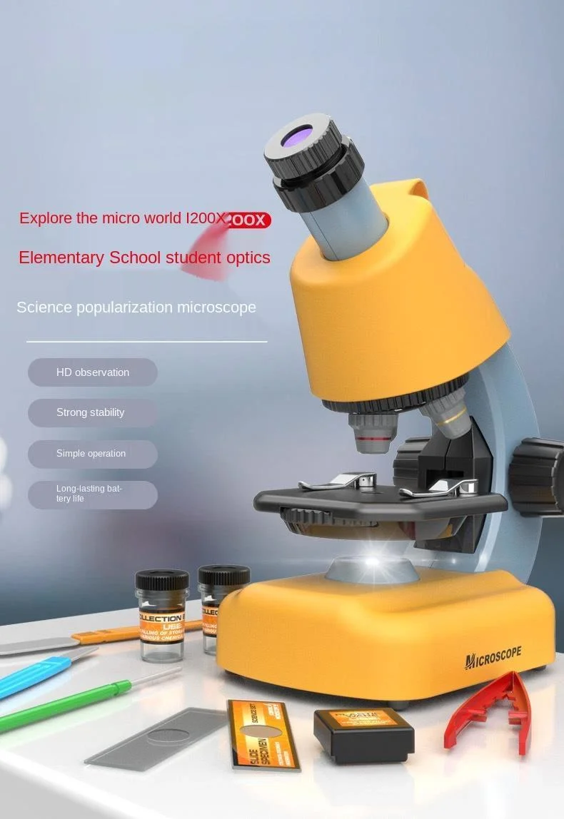 1200 Times MicroScope Kit for Kids Optical Microscope Biological ...