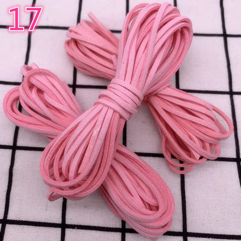 5yards/3 Mm Flat Faux Suede Braided Cord Korean Velvet Leather Handmade ...