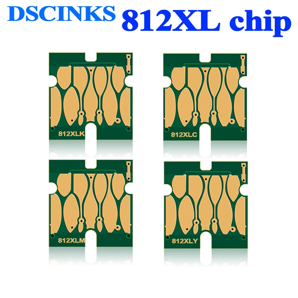 T812XL 812XL Chip for Epson WF 3820 WF 3825 WF 4830 WF 4835 WF 7840 WF ...