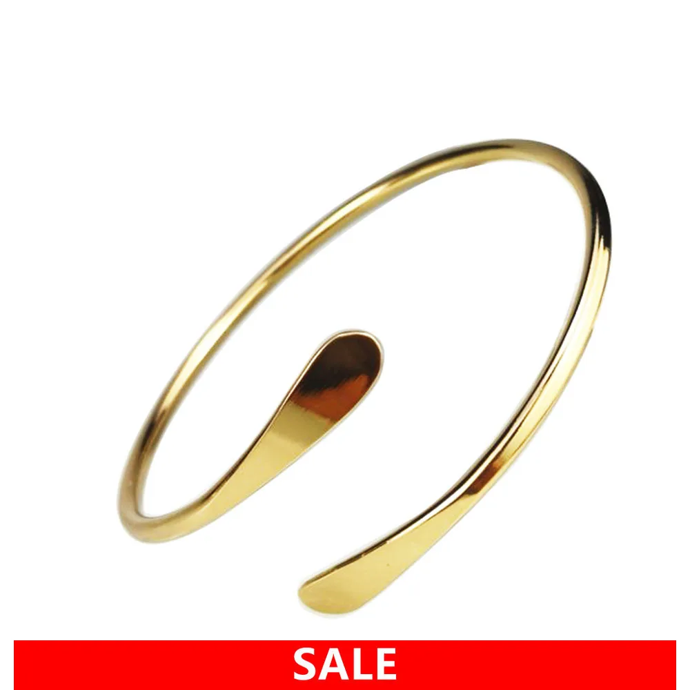 ELANUOYY-Gold-Brass-Bangles-Smooth-Oval-Stacking-Adjustable-Open-Cuff ...