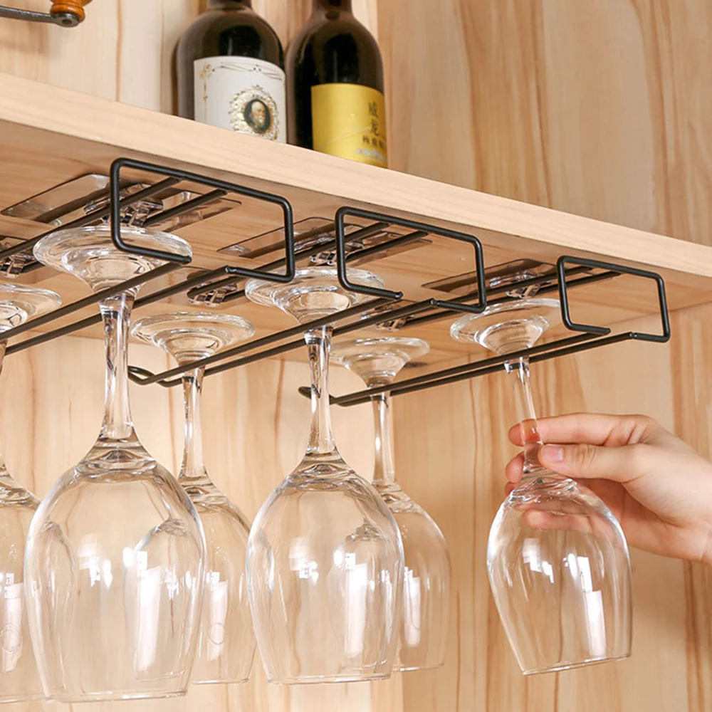 High Quality Useful Iron Wine Rack Glass Holder Hanging Bar Hanger ...