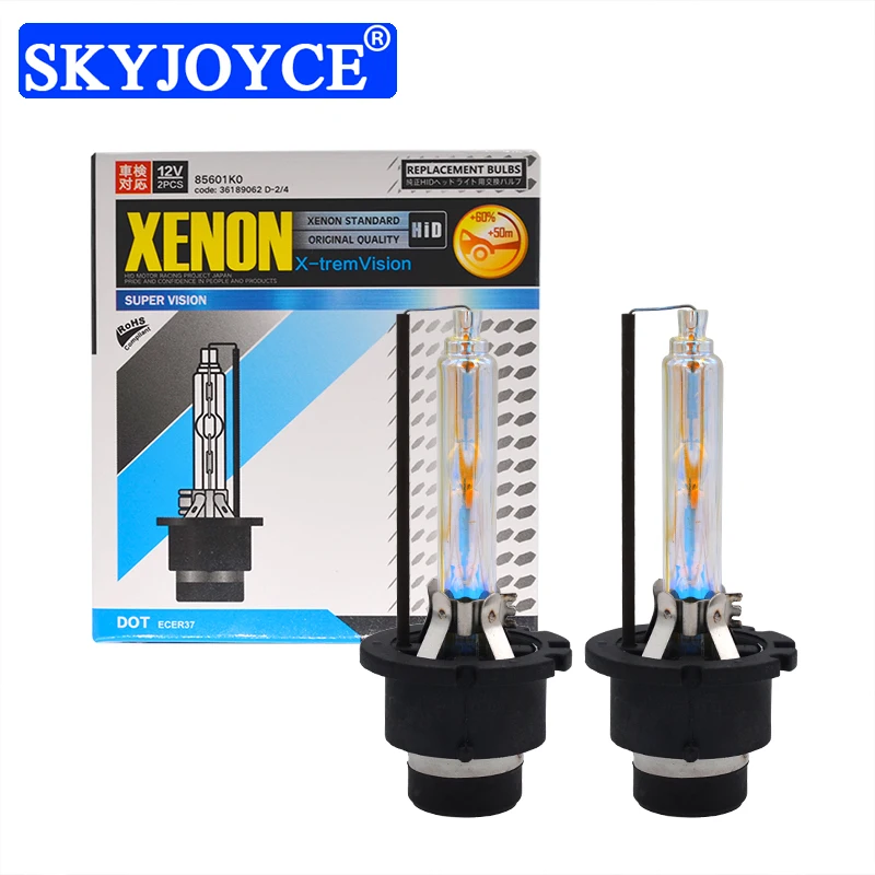 SKYJOYCE Metal 55W D4S Xenon Lamps 6000K 4300K 5000K D2R D4R Auto Replacement Bulb 8000K 10000K ...