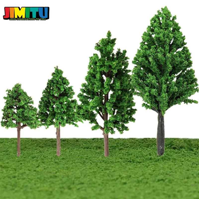 JIMITU 5PCS/Set Train Layout Model Trees Scale Garden Scenery Railroad ...