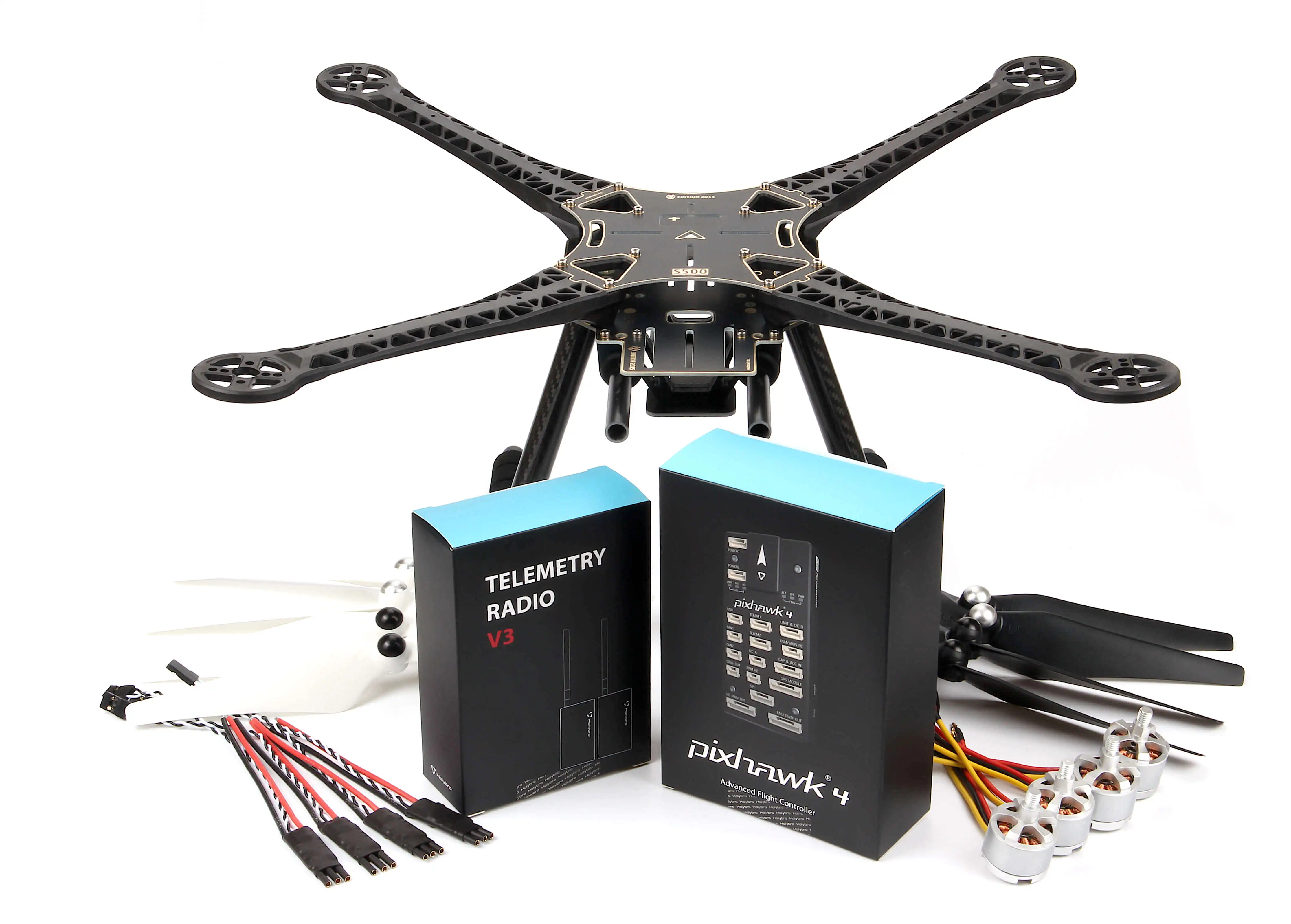 S500 Quadcopter Frame Stretch X FPV Drone Frame Kit PCB Version With Carbon Fiber Landing Gear ...