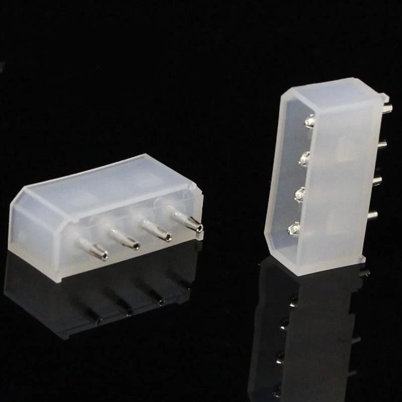 20pcs-5-08mm-4-Pin-D-Shape-Wafer-Male-Contact-Pin-Vertical-PCB-Solder ...