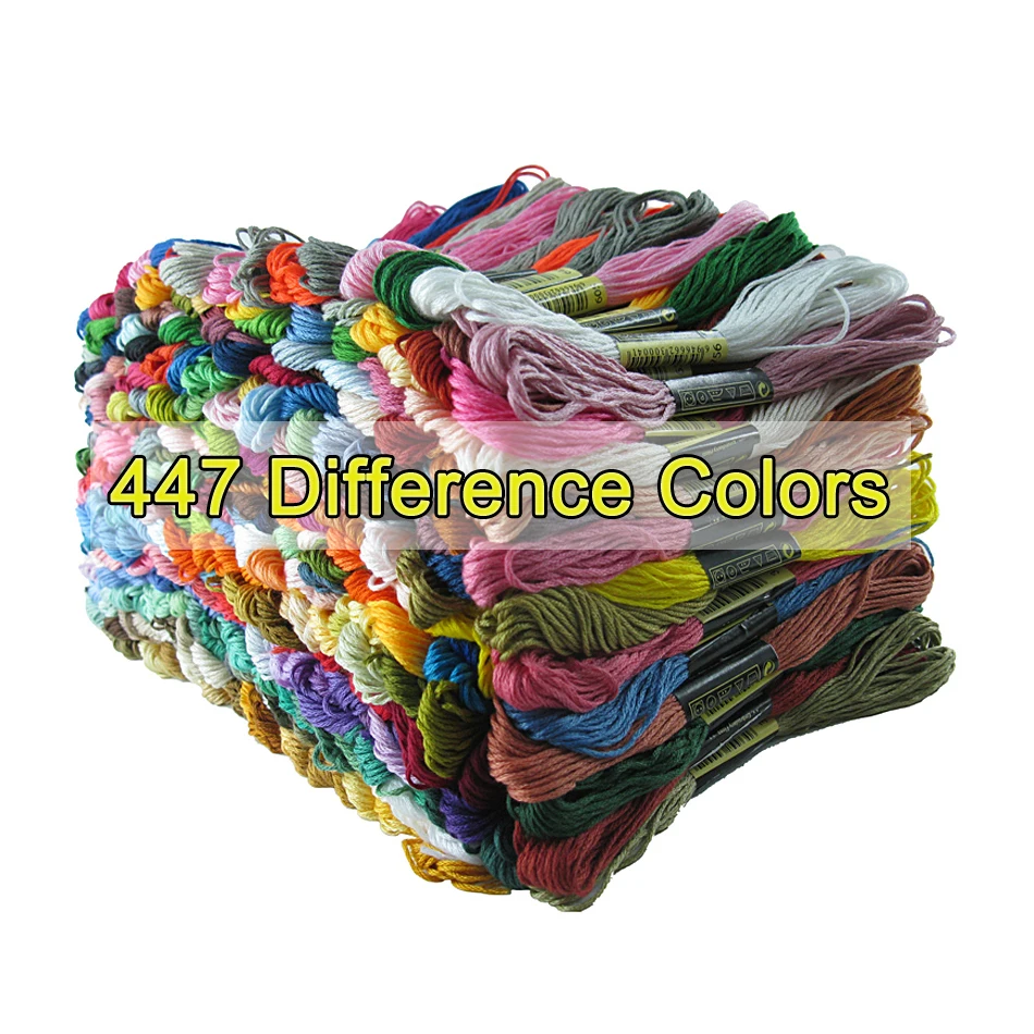 Full set of 447 Colors Anchor Similar DMC Cross Stitch Cotton ...
