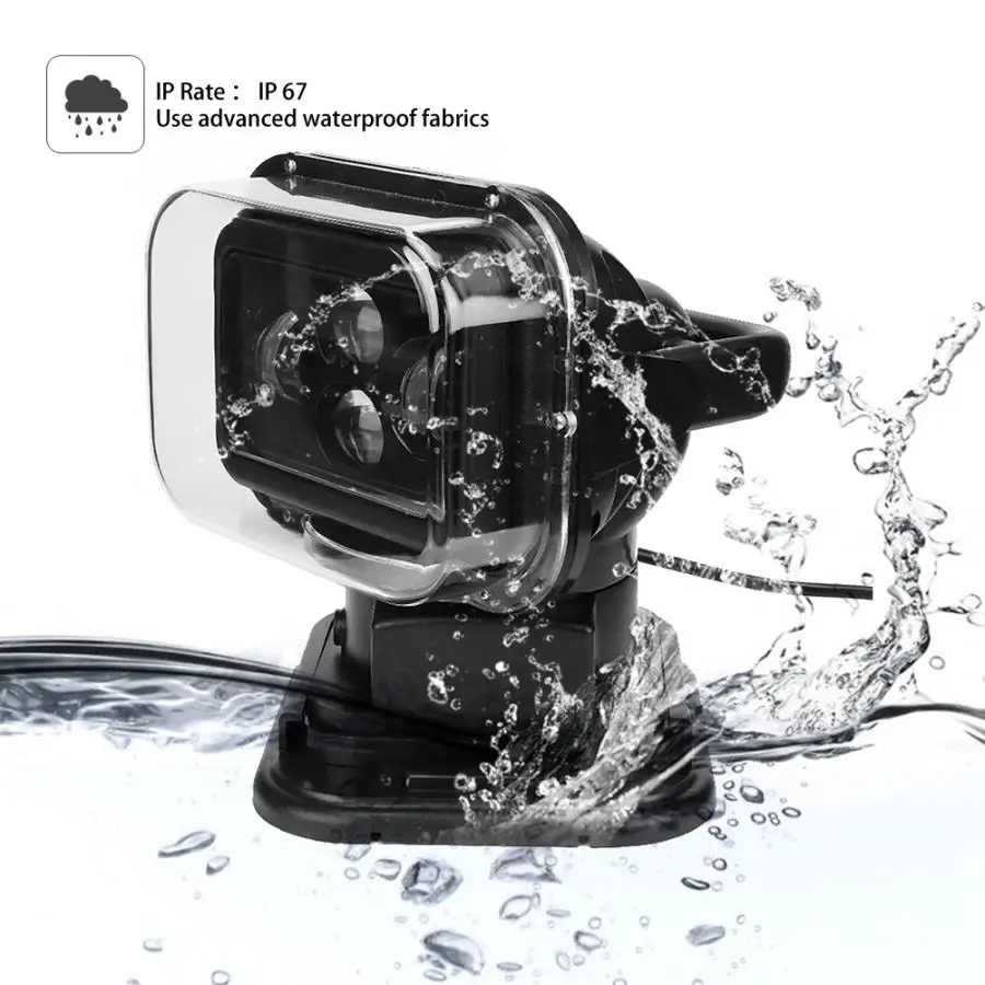 LED Search Light 60W Remote Control Waterproof Searchlight for Boat ...