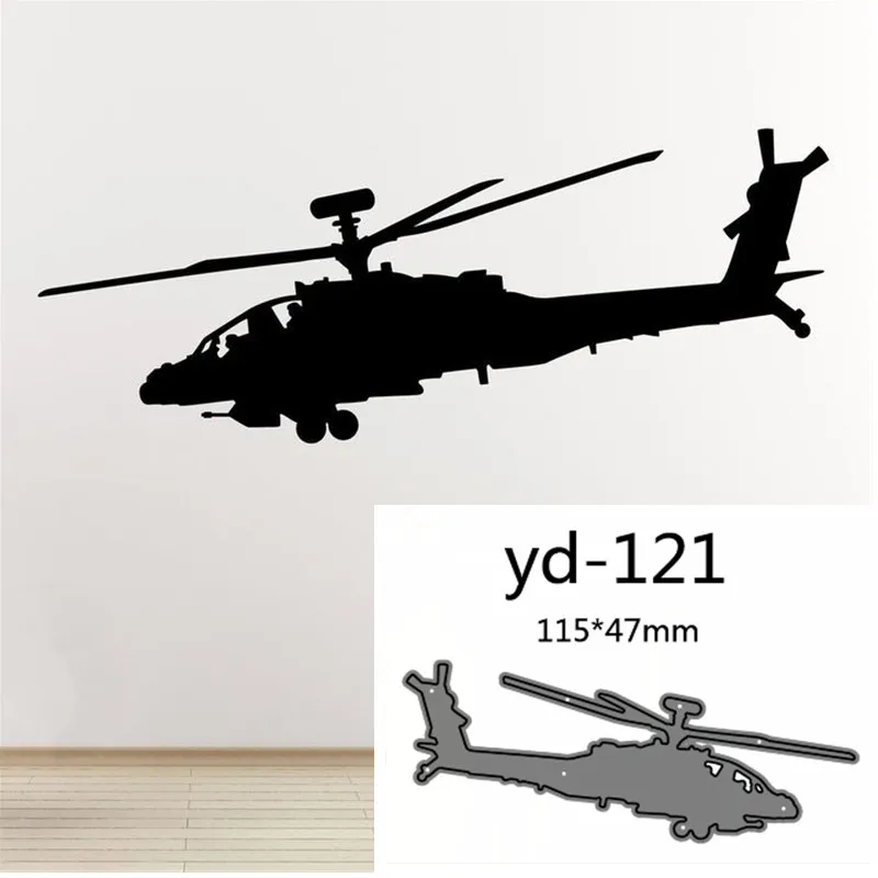 Apache Helicopter Stencil