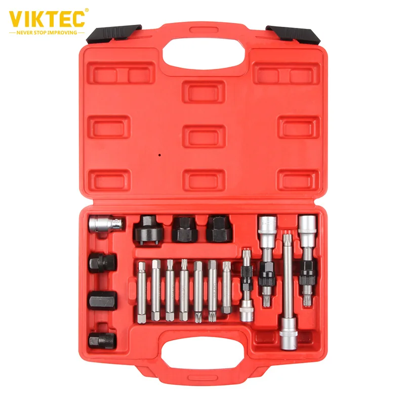 VT01318-Car-Alternator-Pulley-Service-18pcs-Decoupler-Decoupling-Puller ...